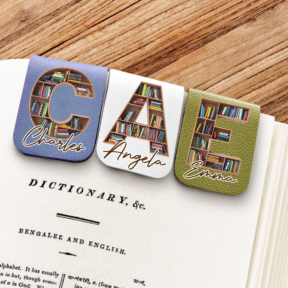 Into Books Alphabet - Personalized Custom Leather Bookmark – Wrappiness UK