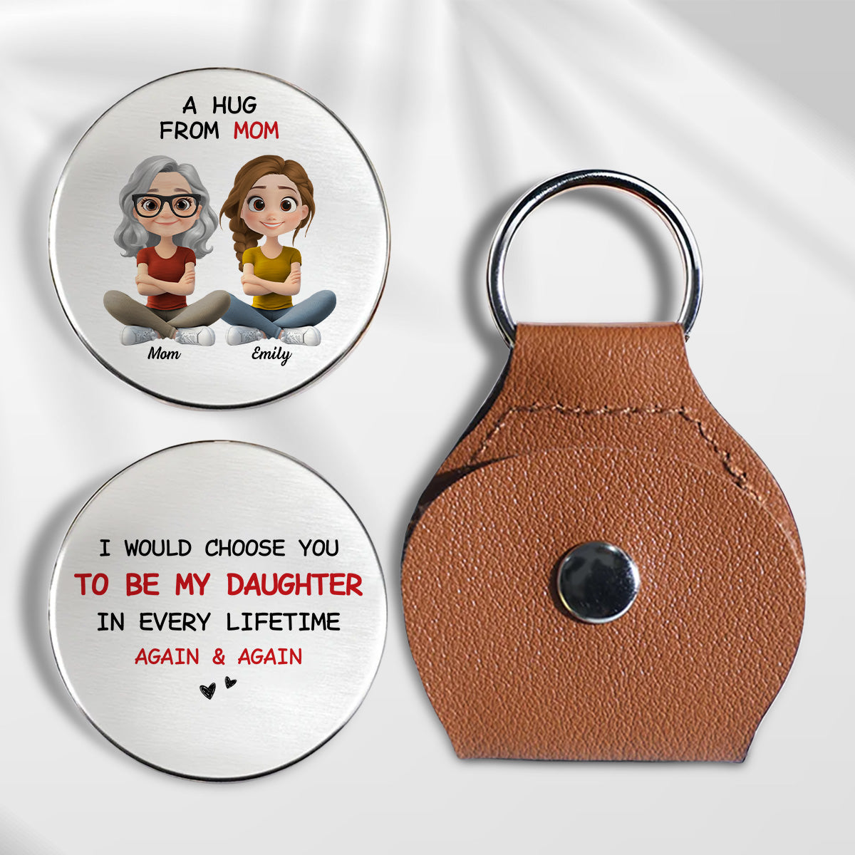 Personalized Custom Pocket Hug - Always Choose You Mom And Daughter ...
