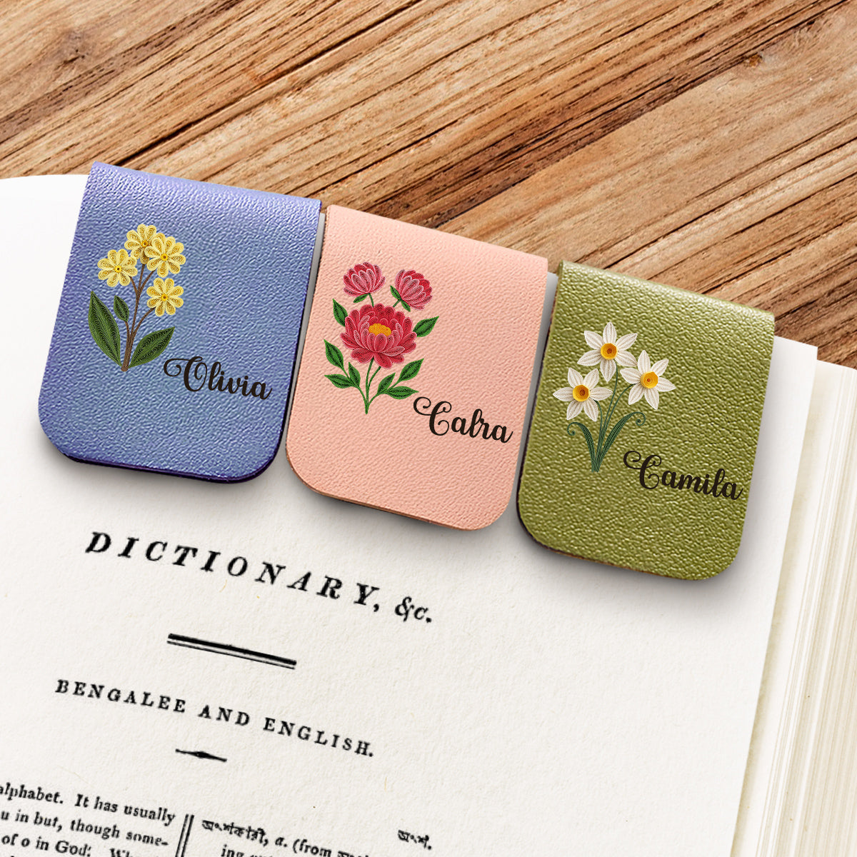 I Am The Flower - Personalized Custom Leather Bookmark – Wrappiness UK