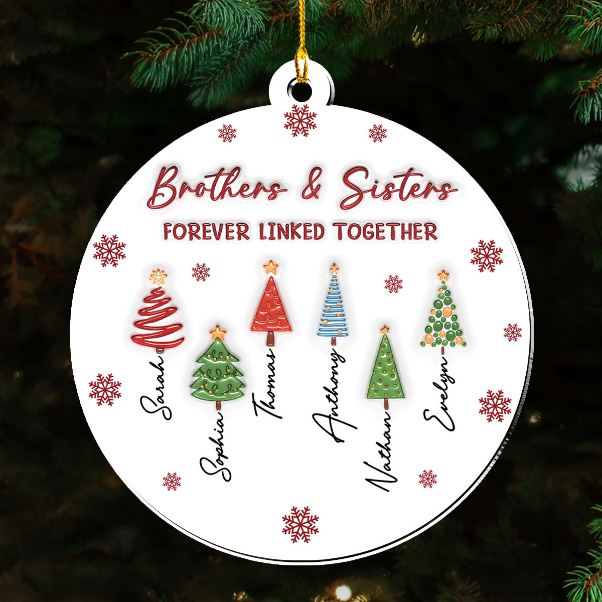 The Root Keeps Brother And Sister Together - Personalized Custom 3D In ...