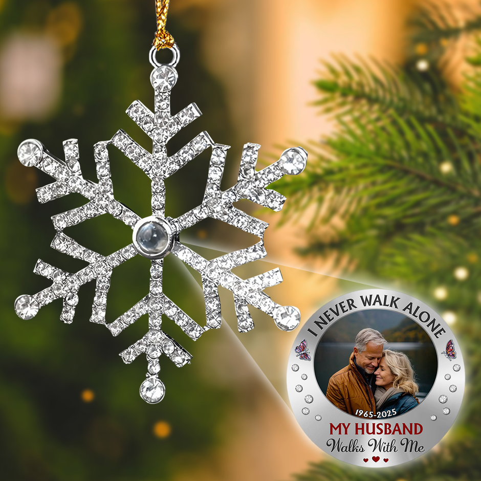 I Never Walk Alone - Personalized Custom Photo Snowflake Projection Or ...