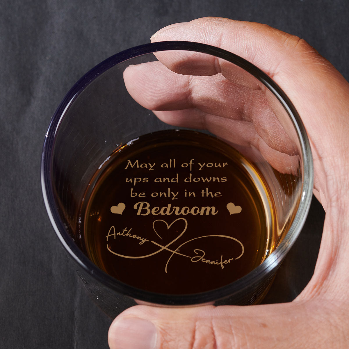 May Your Ups And Downs - Personalized Custom Engraved Whiskey Glass ...