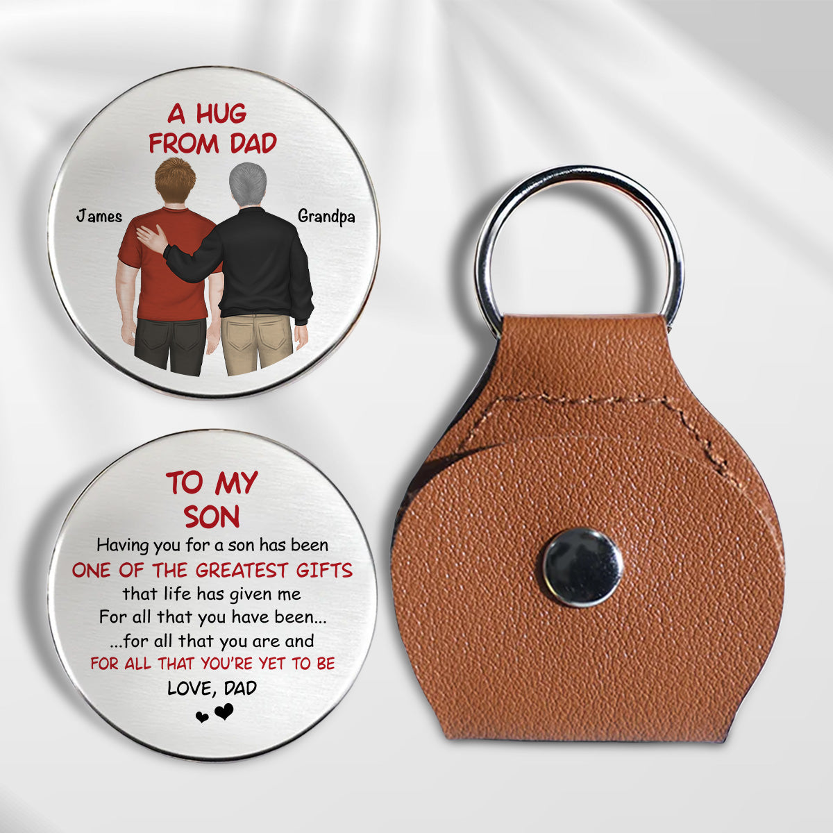 Personalized Custom Pocket Hug - The Greatest Gifts From Dad ...